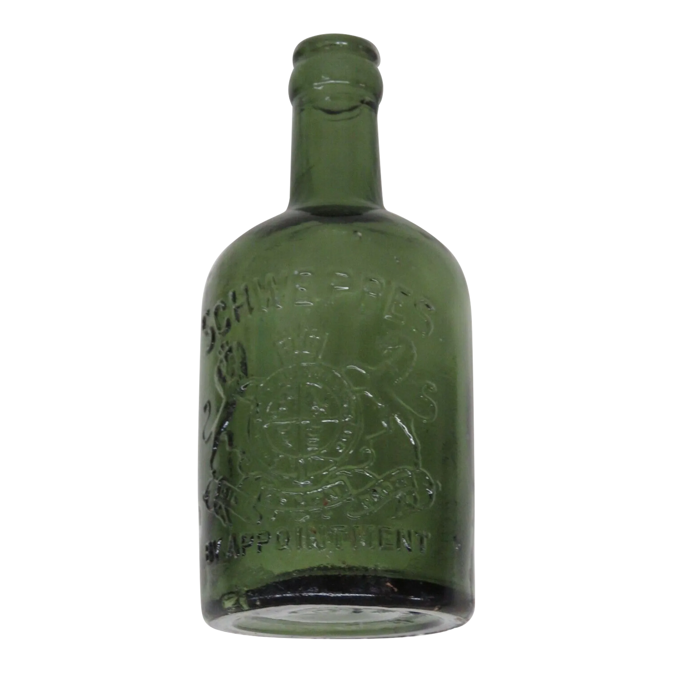 Schweppes Green Glass Bottle Vase No Stopper | Chairish