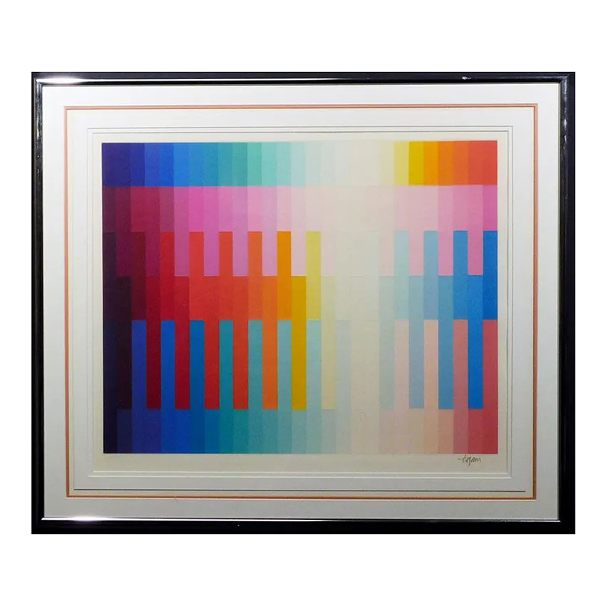 1990s Yaacov Agam From the Magic Rainbow Series Signed & Numbered Art ...
