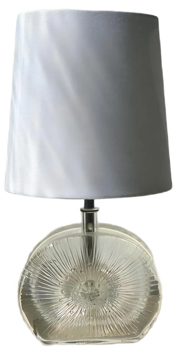 Small Vintage Glass Table Lamp, 1960s | Chairish