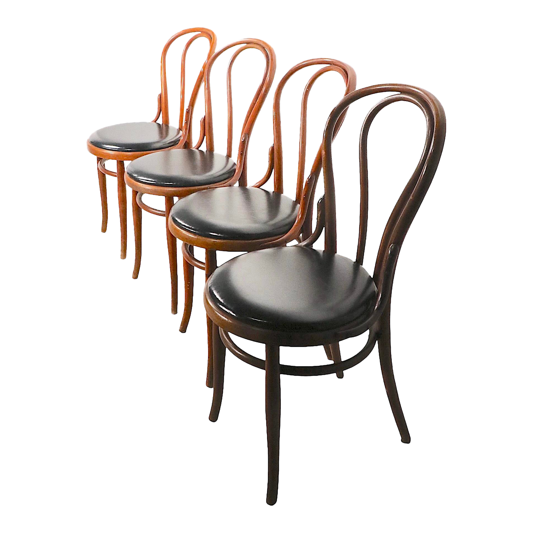 Set of Four Bentwood Cafe Dining Chairs by J J Kohn | Chairish