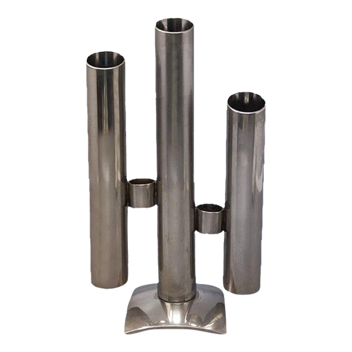 1970s Space Age Metal Vase, Made in Italy | Chairish