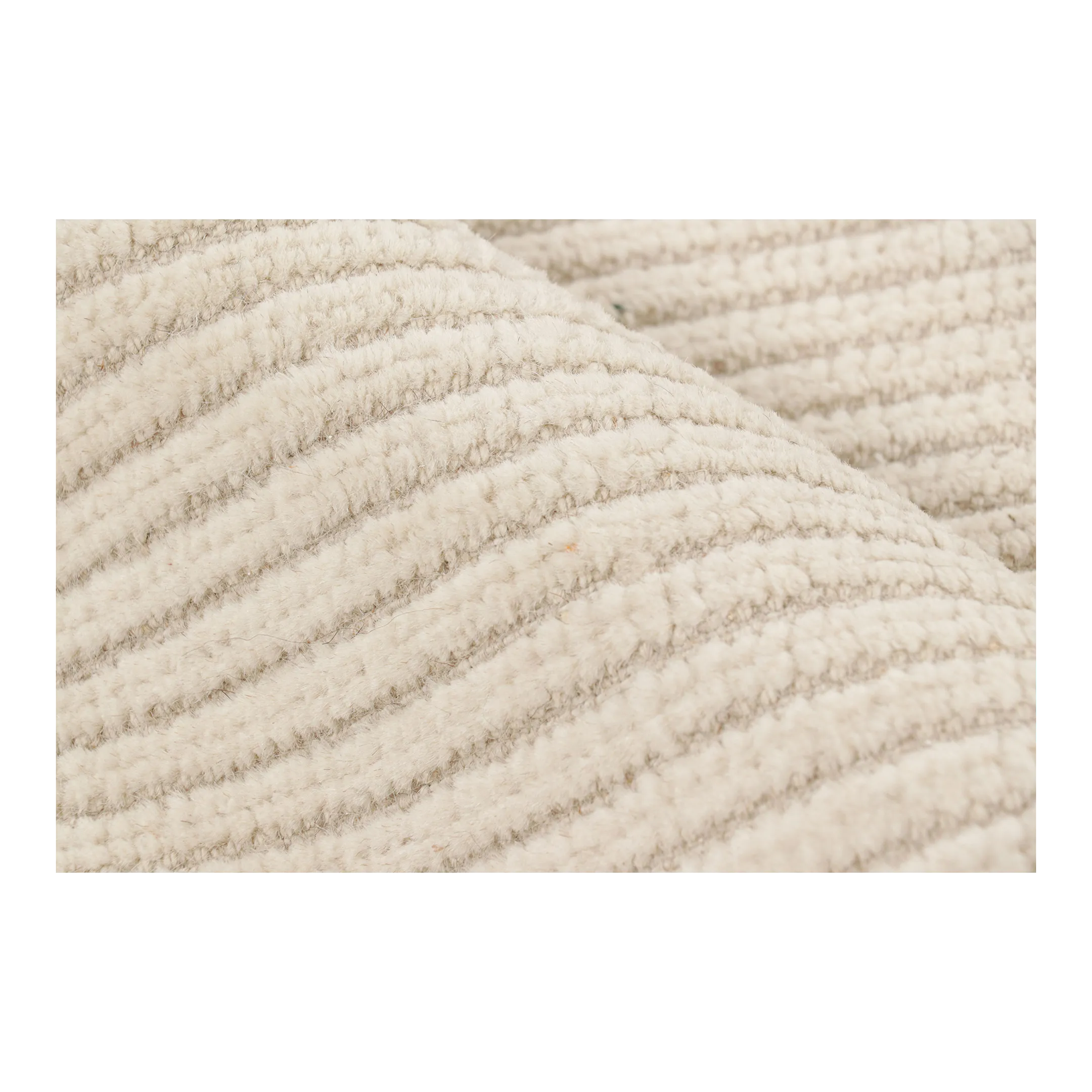 Oversized Rug & Kilim’s Modern Textural Rug in Cream White With Ribbed ...