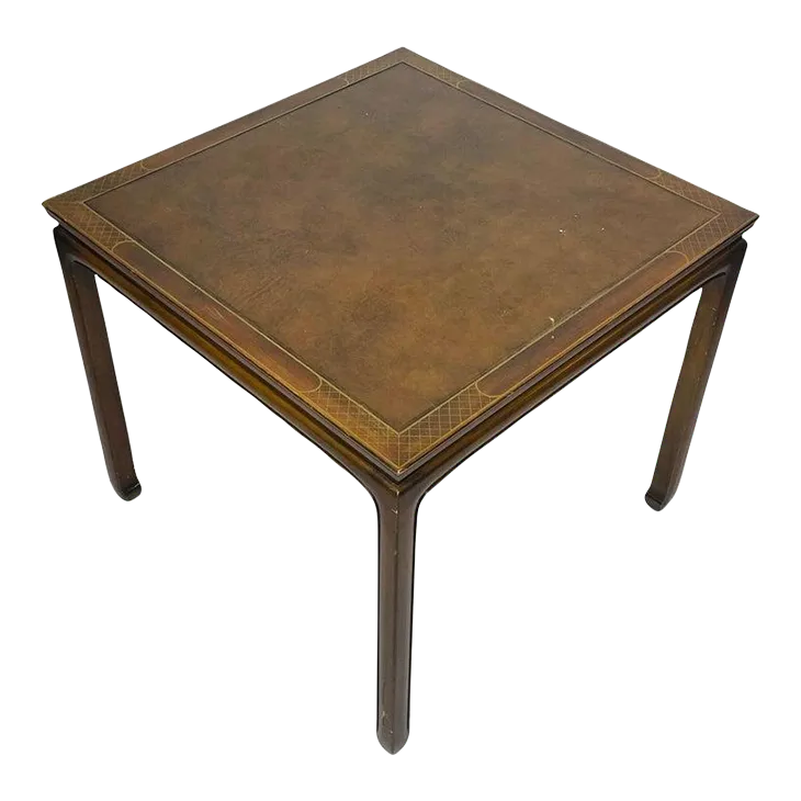 1980s Vintage Game Table With Leather Top by Baker Furniture ...