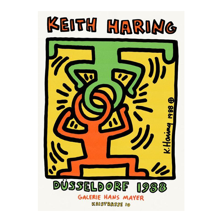Keith Haring - Dusseldorf 1988 Poster | Chairish