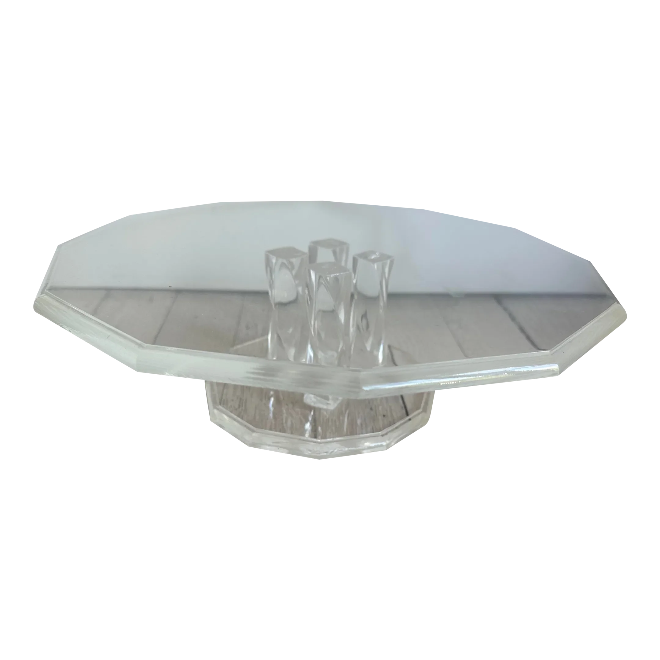 Mid Century Lucite Cake Stand | Chairish