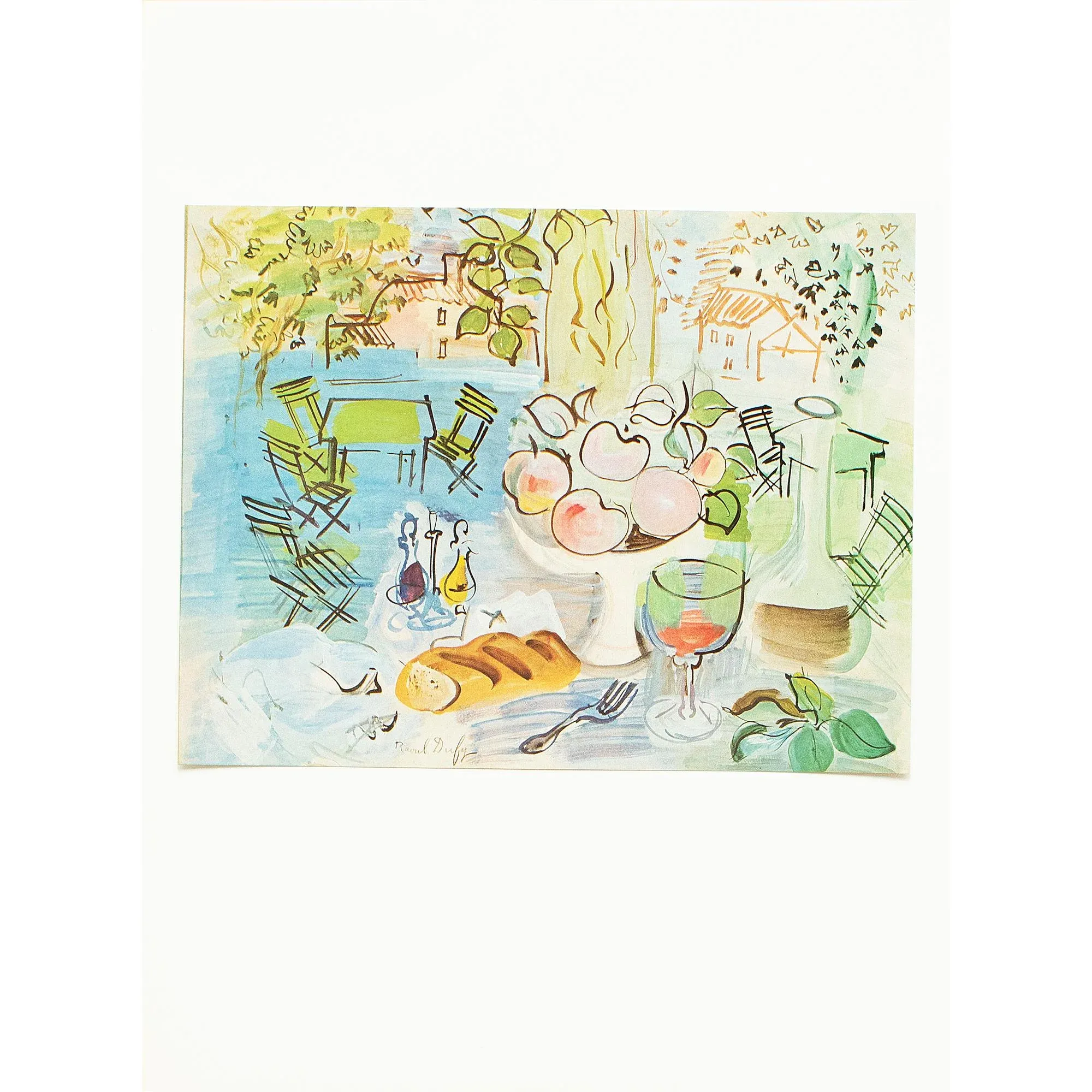1970 After Raoul Dufy "Still Life", Full-Color Parisian Print | Chairish
