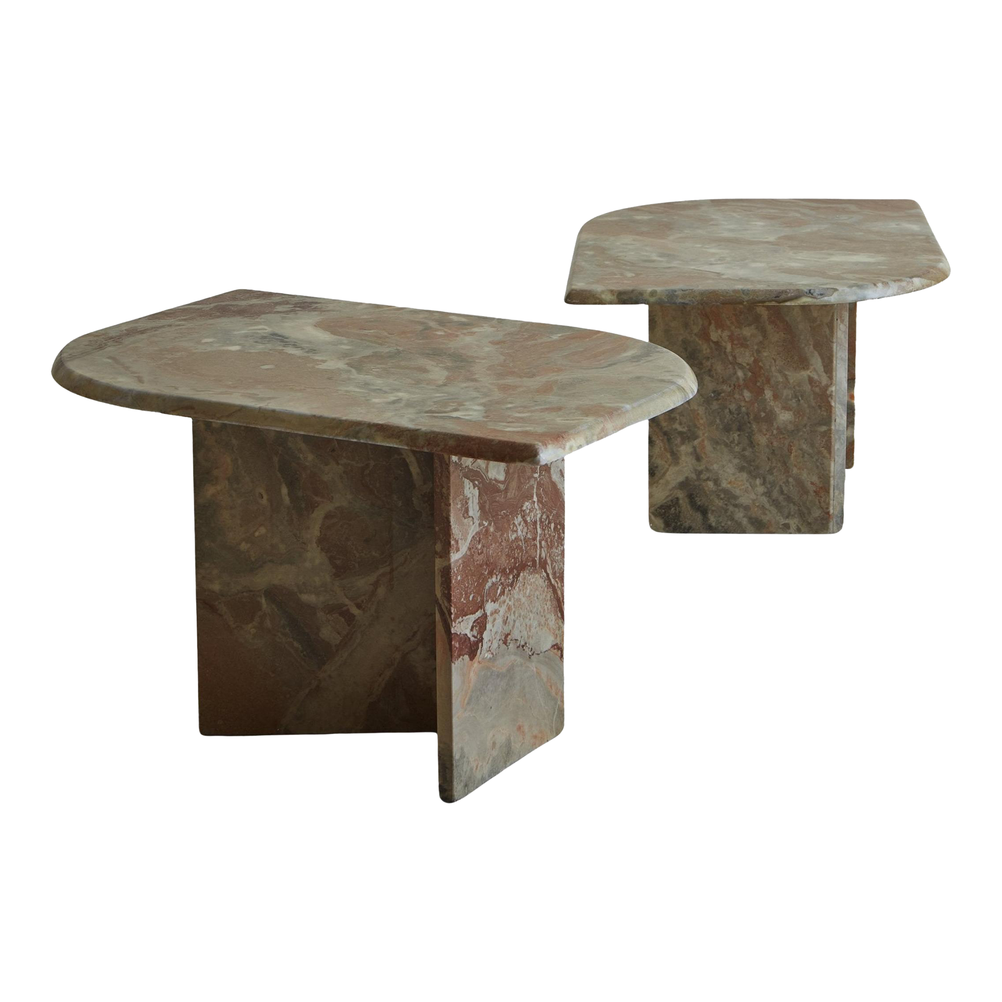 Marble Teardrop Nesting Tables, France 20th Century - A Pair | Chairish