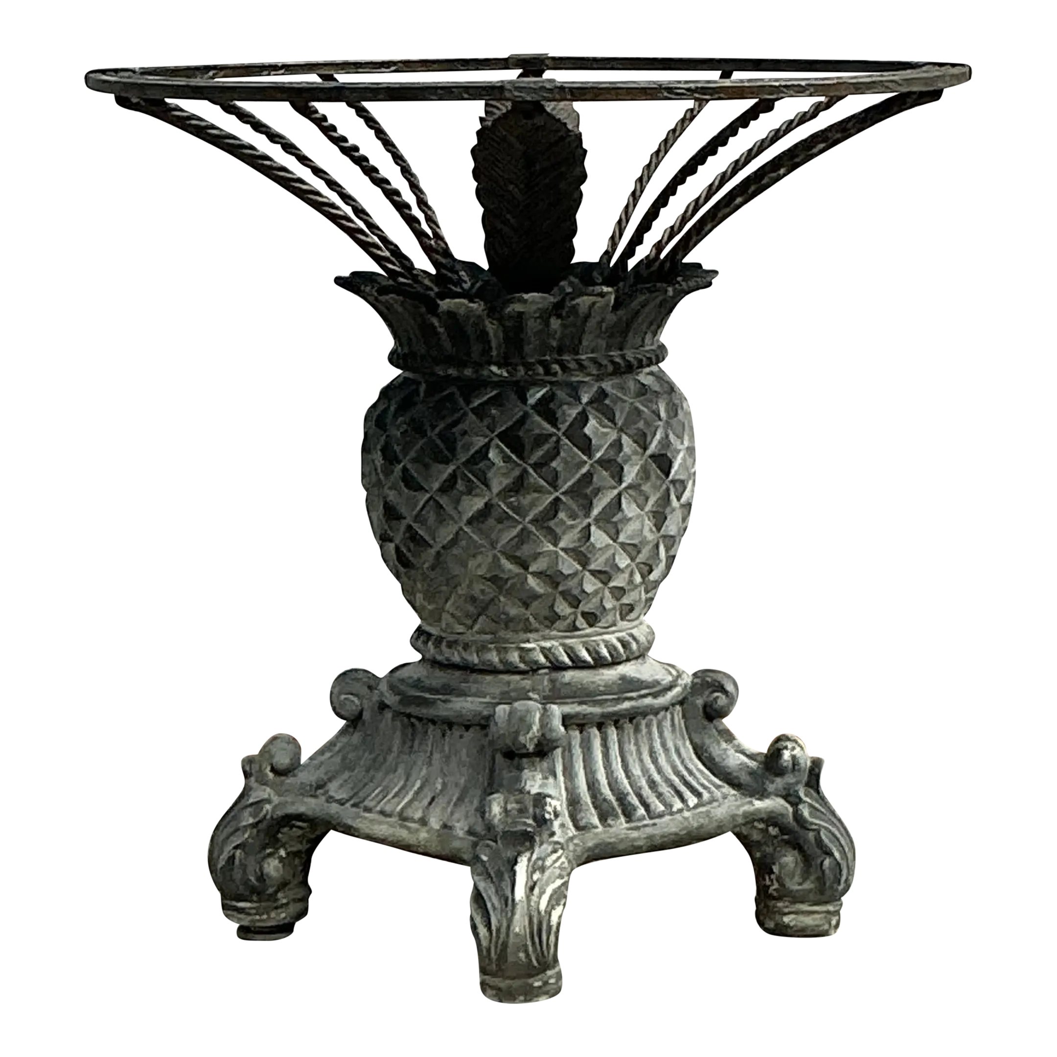 Vintage Boho Wrought Iron Table Pedestal | Chairish