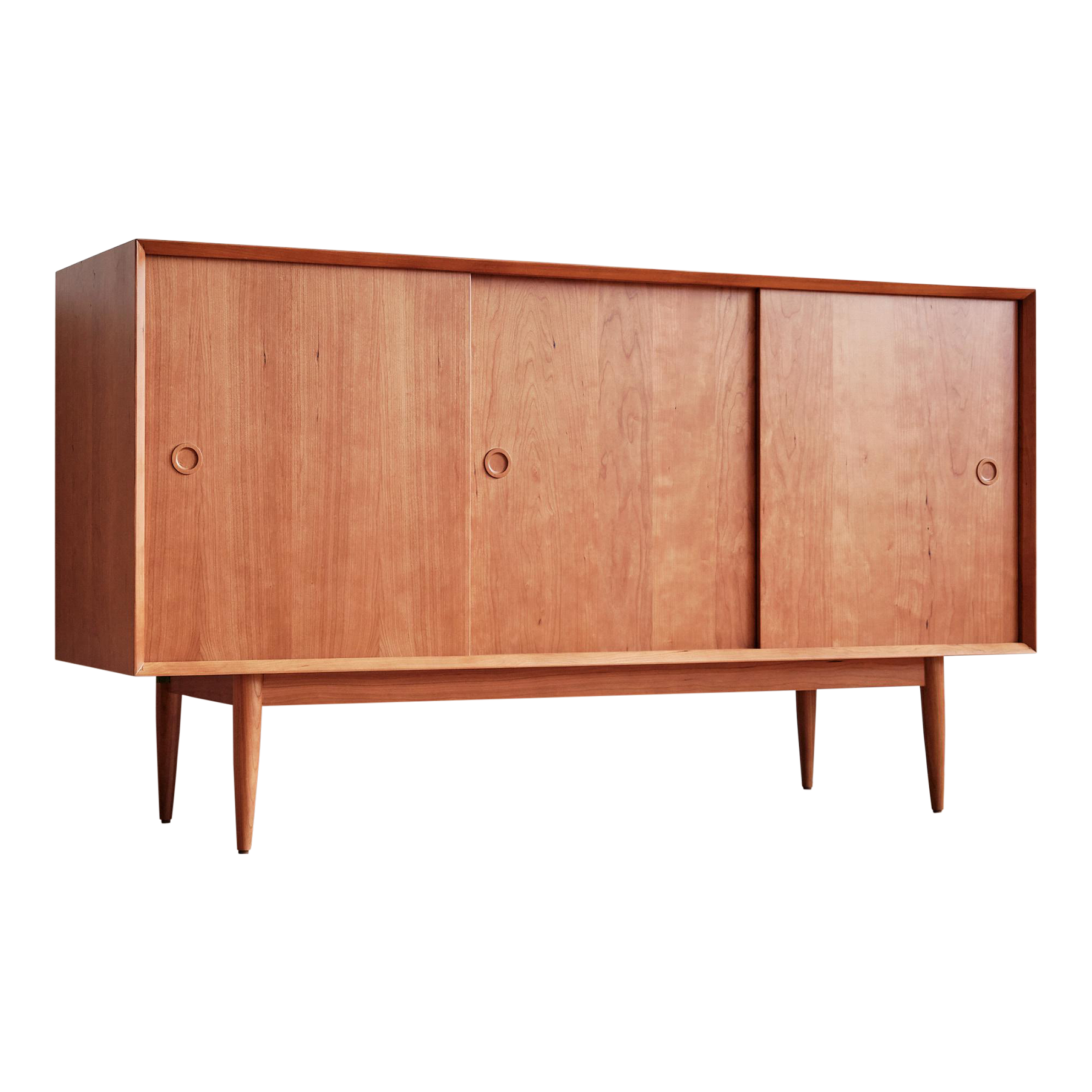 Handmade Cherry Mid Century Modern Inspired Media Console - Bergen ...