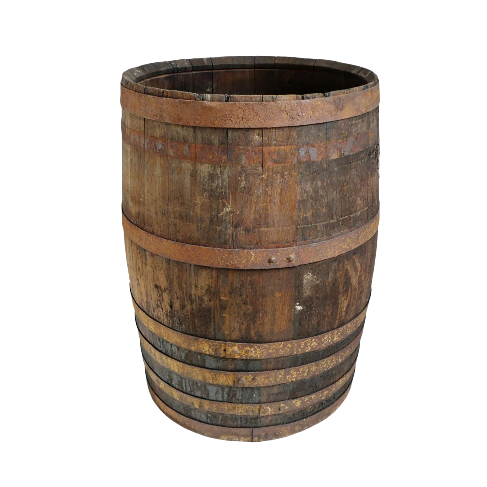 Vintage Wood & Iron Barrel | Chairish