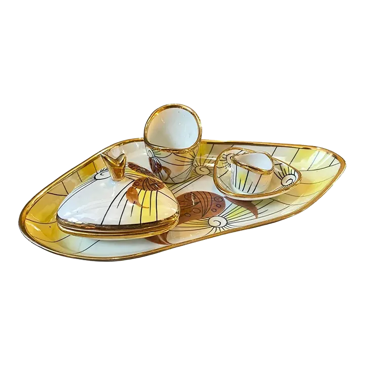 1950s, Mid-Century Modern Ceramic Italian Smoking Set by Alfa Ceramiche ...