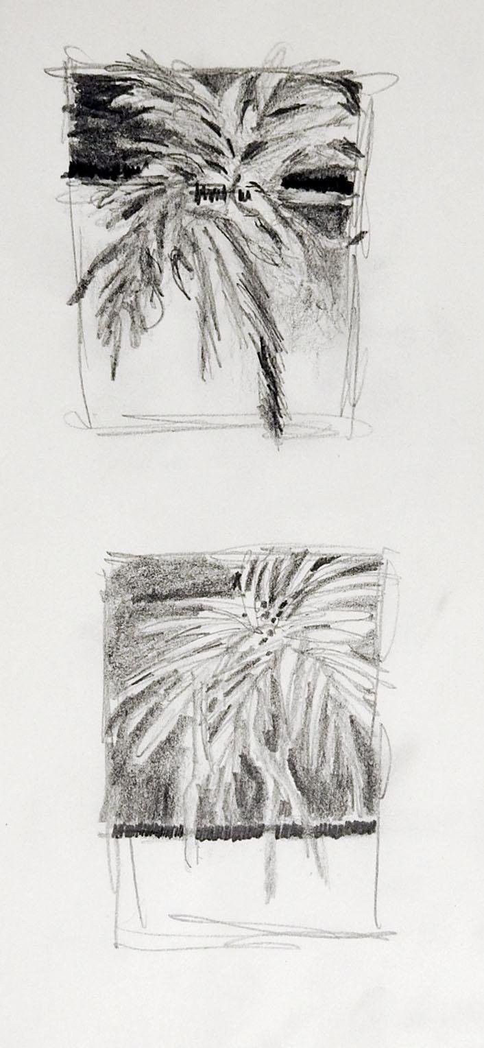 1980s Tiny Foliage Pencil Study Drawings | Chairish