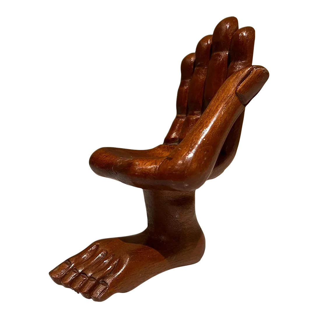 1960s Pedro Friedeberg Hand Foot Miniature Chair Sculpture | Chairish