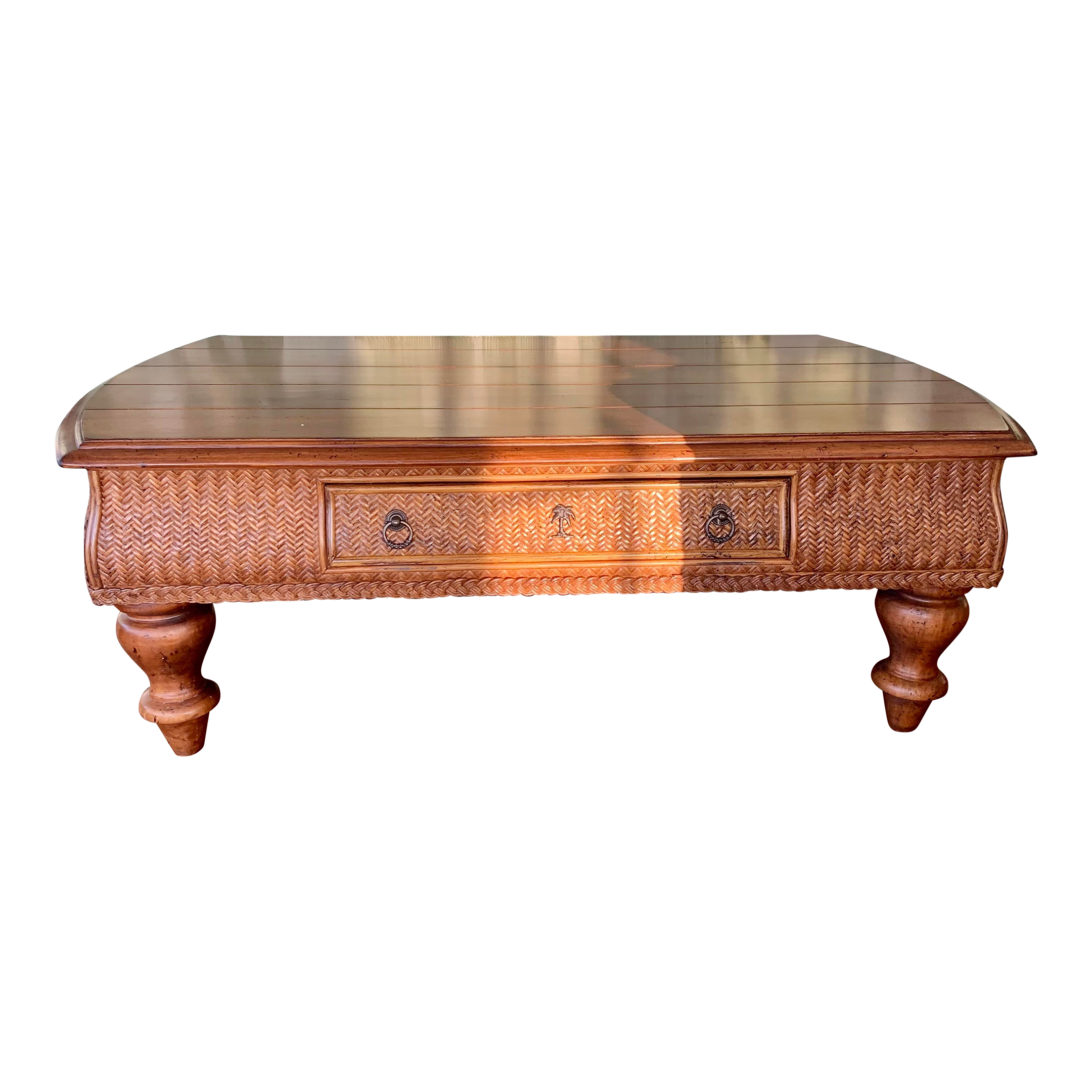 Tommy Bahama Rattan Coffee Table by Lexington Furniture Chairish