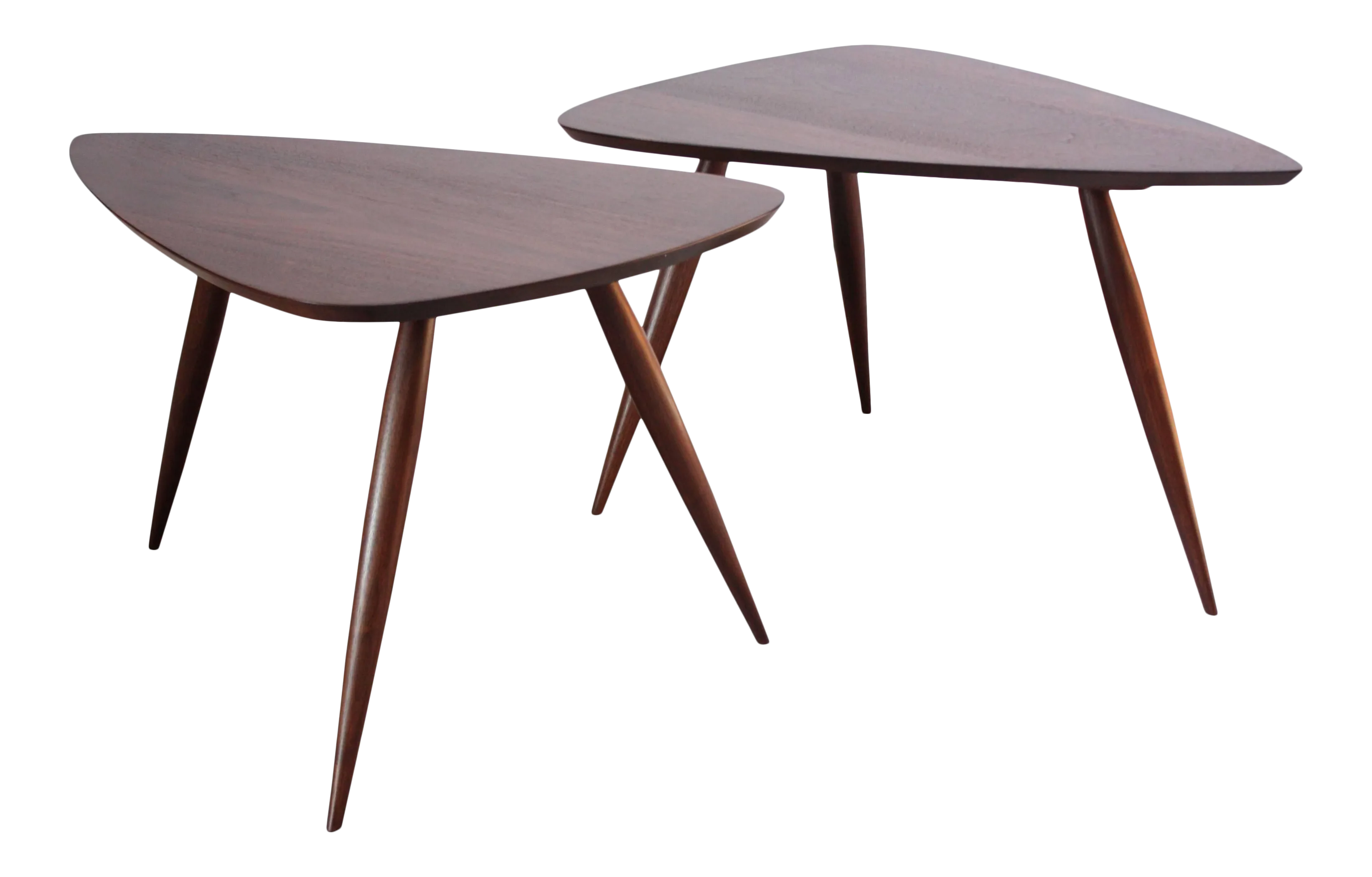 Phillip Lloyd Powell Sculptural Side Tables in Black Walnut - A Pair ...