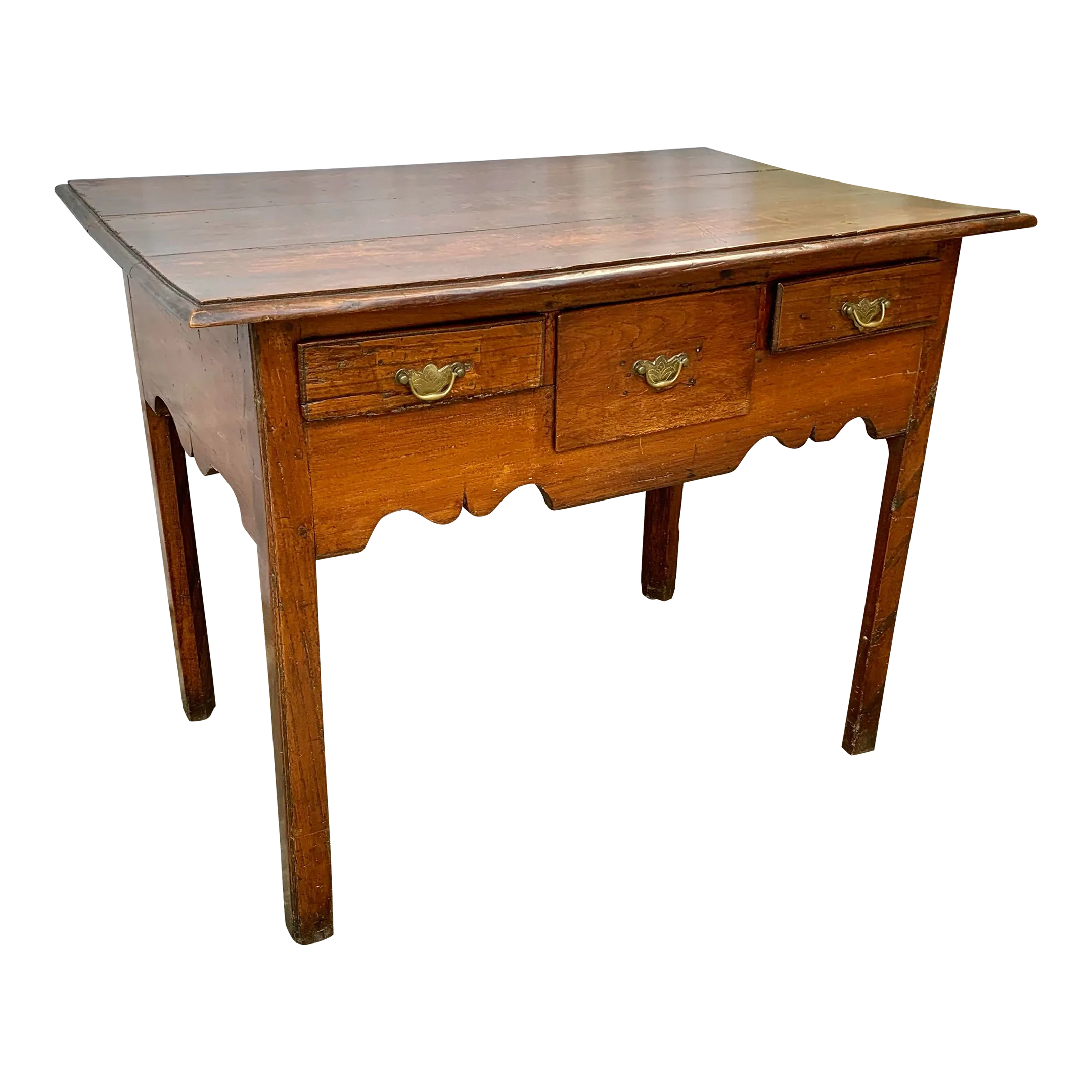 19th Century English Oak Lowboy Side Table | Chairish