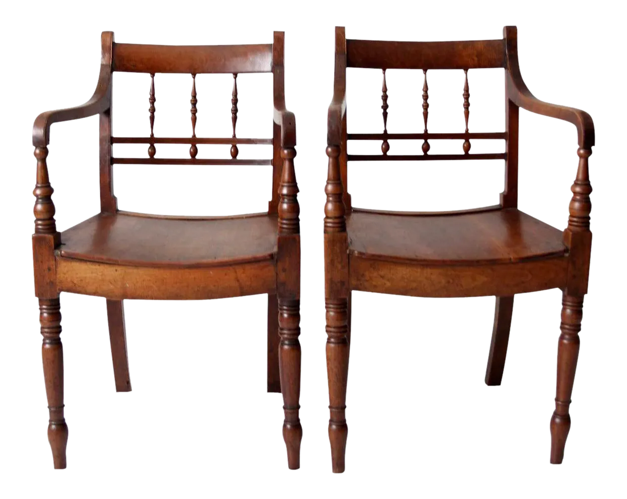 Antique Wooden Parlor Chairs - a Pair | Chairish