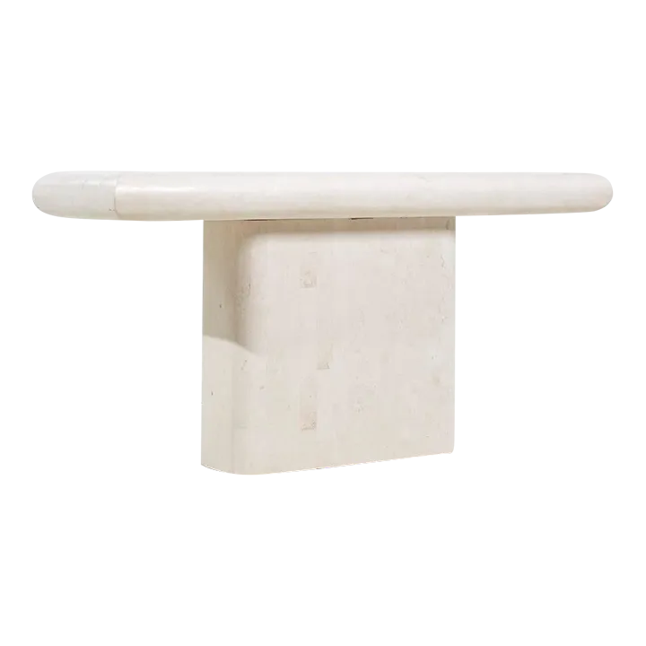 Postmodern Pedestal Console Table | Chairish