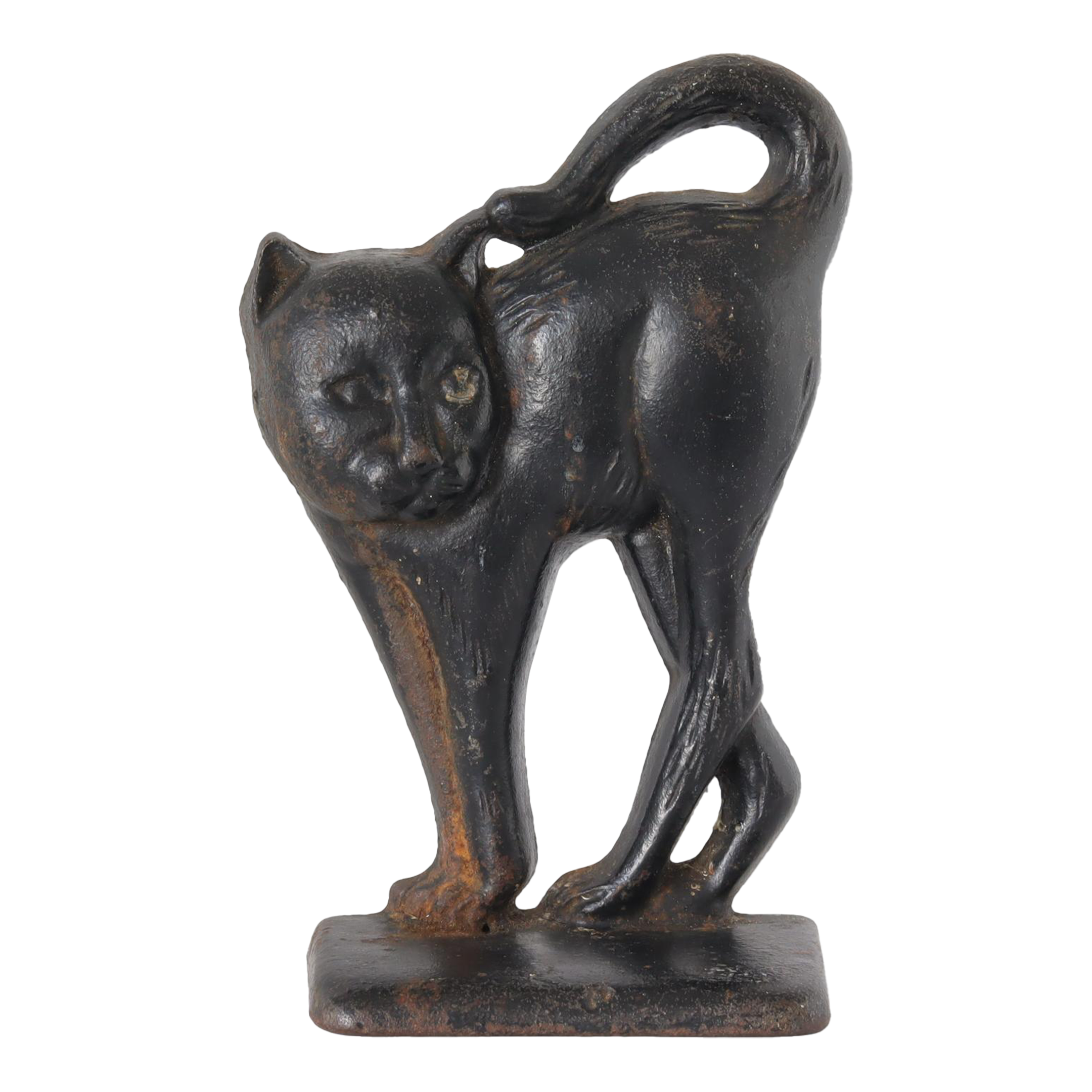 1920s Cast Iron Black Cat Doorstop | Chairish