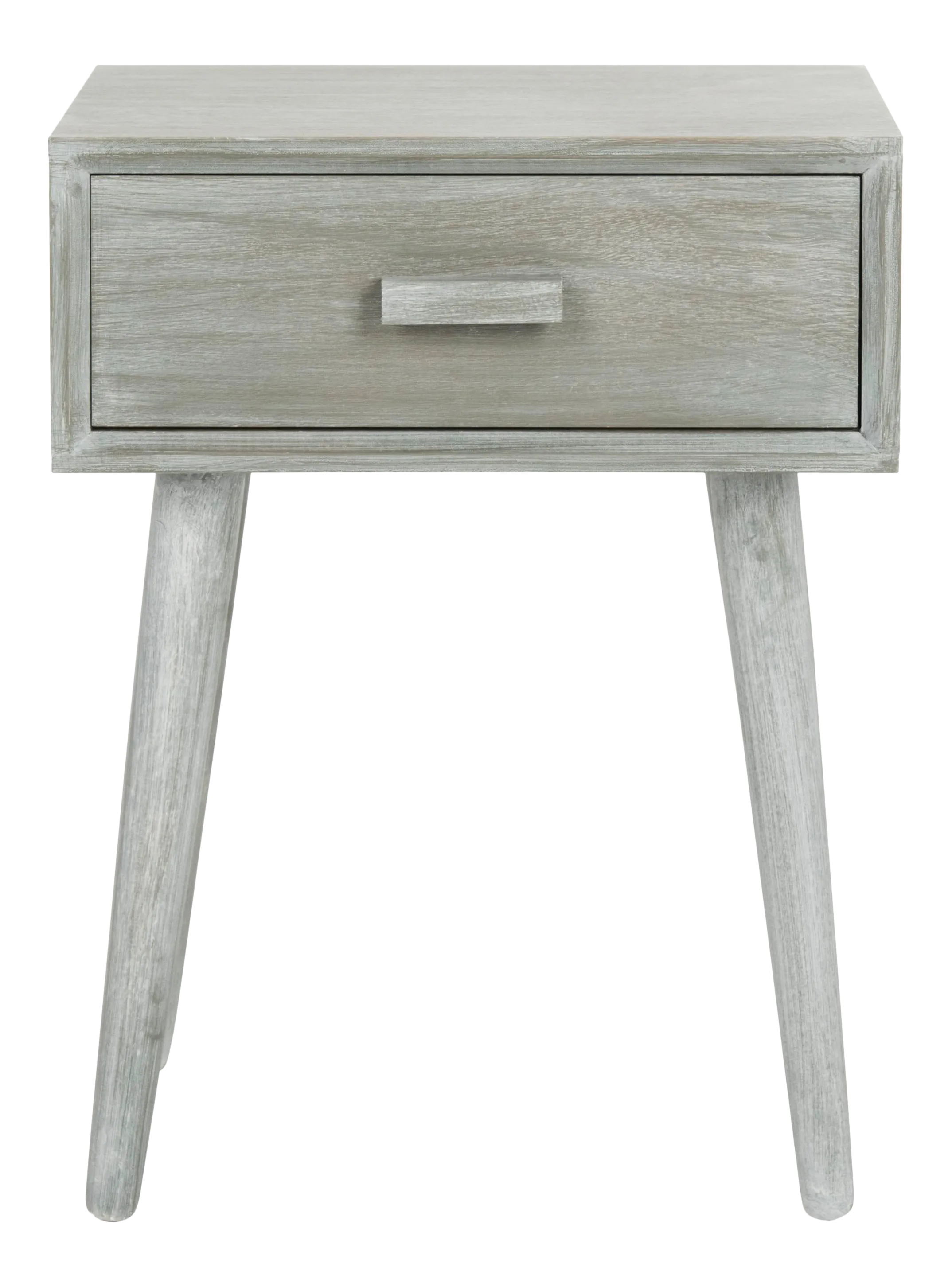 One Drawer Side Table, Slate & Grey | Chairish