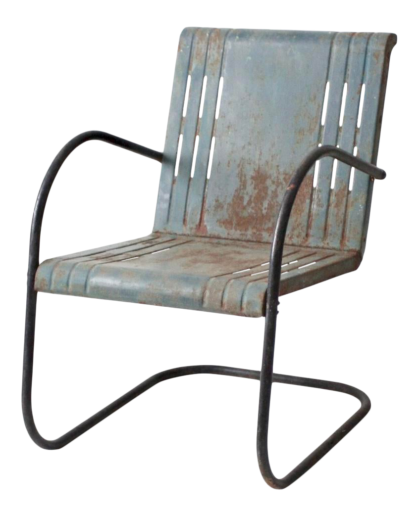 Mid Century Metal Patio Chair Chairish