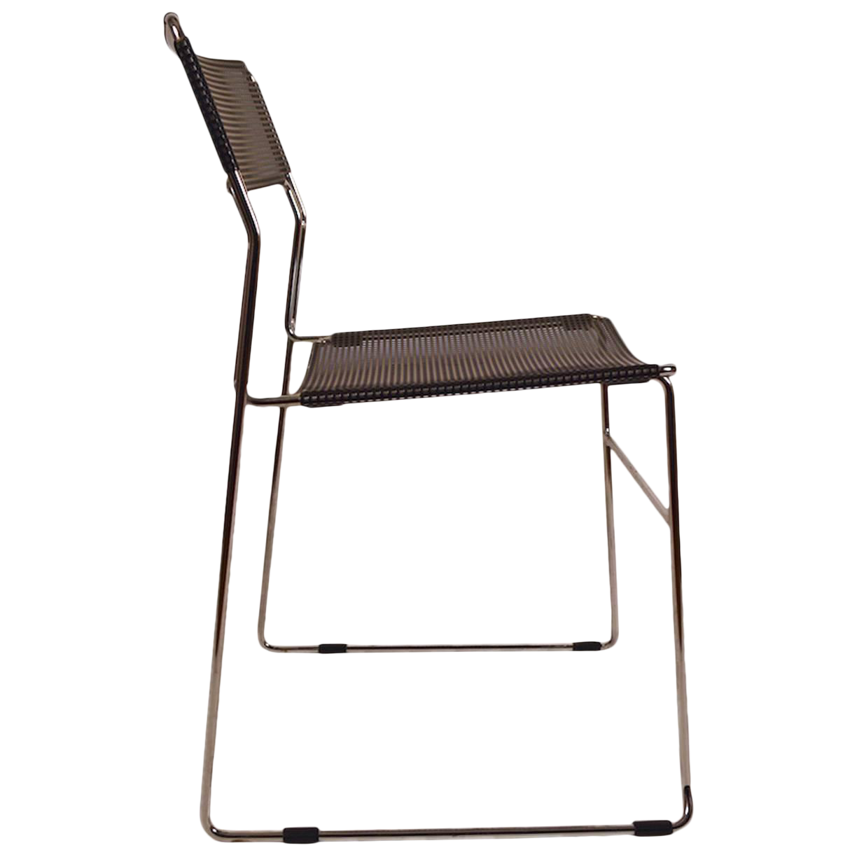 Black and Chrome Metal Mesh Chair | Chairish