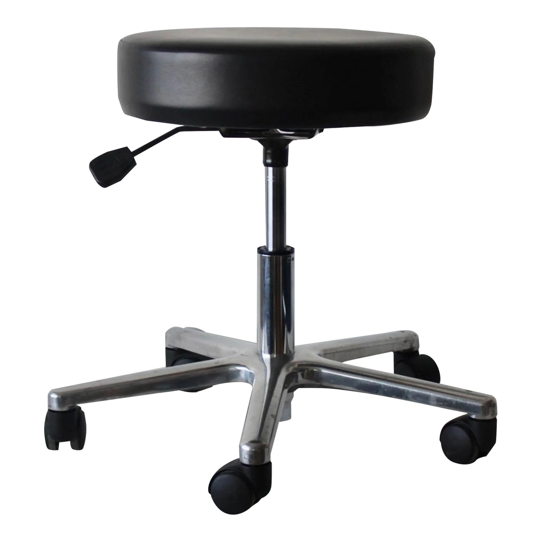 Clinton Modern 5-Leg Pneumatic Stool With Cast Aluminum Base Black ...