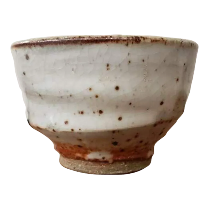 Mid 20th Century Japanese Shino Ware Chiwan Tea Bowl | Chairish