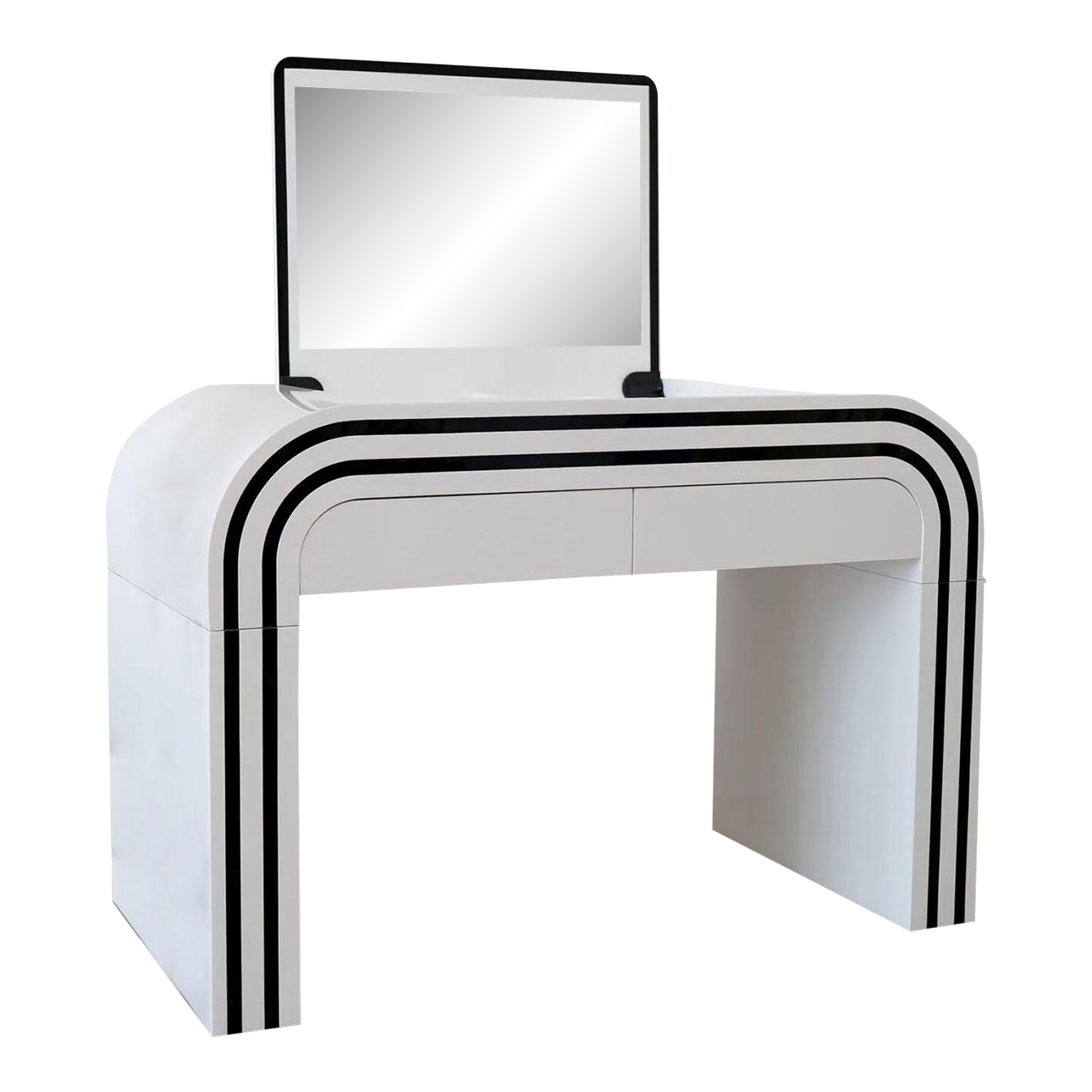 Waterfall Vanity Table Convertible to Console | Chairish