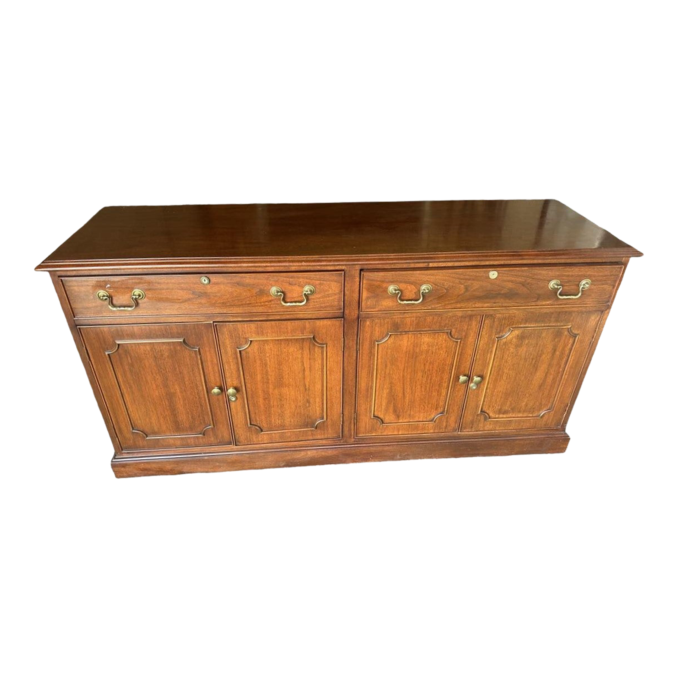 Mount Airy Furniture Company Walnut Credenza - Vintage Late 20th ...