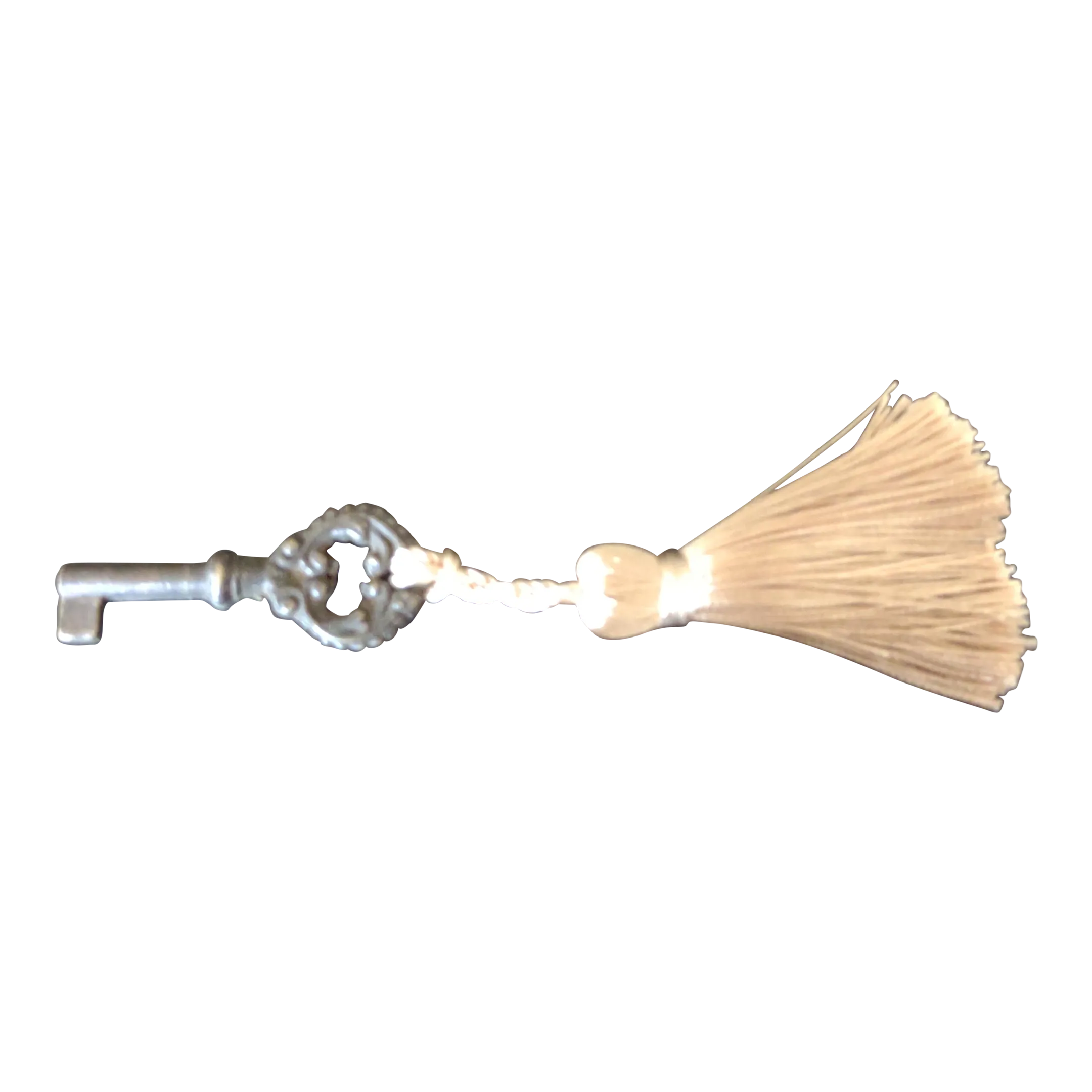 Antique French Skeleton Key With Tassel | Chairish