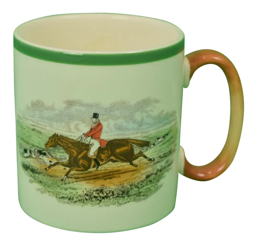 20th Century Traditional Ceramic 'Taking the Lead' Mug | Chairish