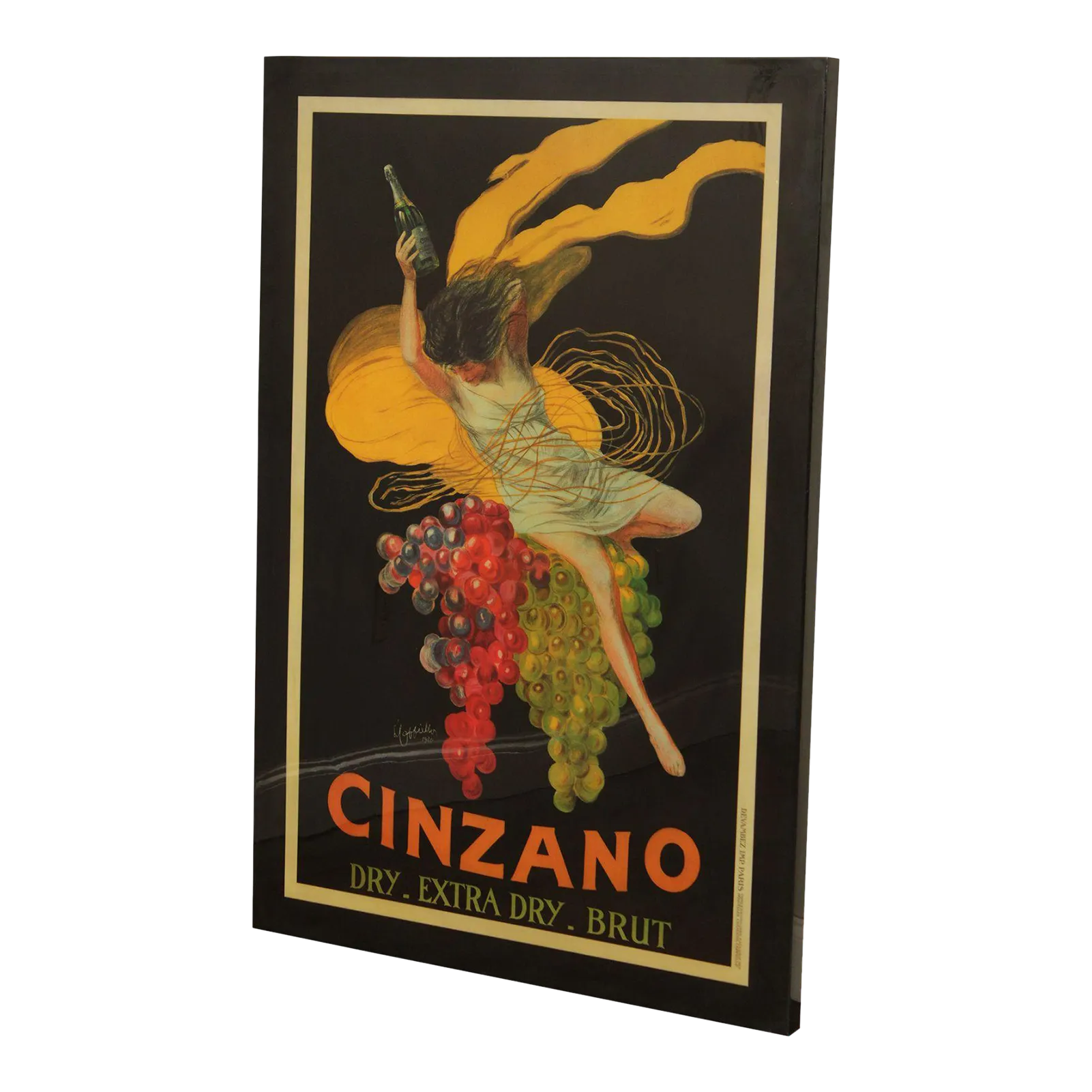 Art Deco Style 'Cinzano' Decorative Advertisement Wall Panel | Chairish