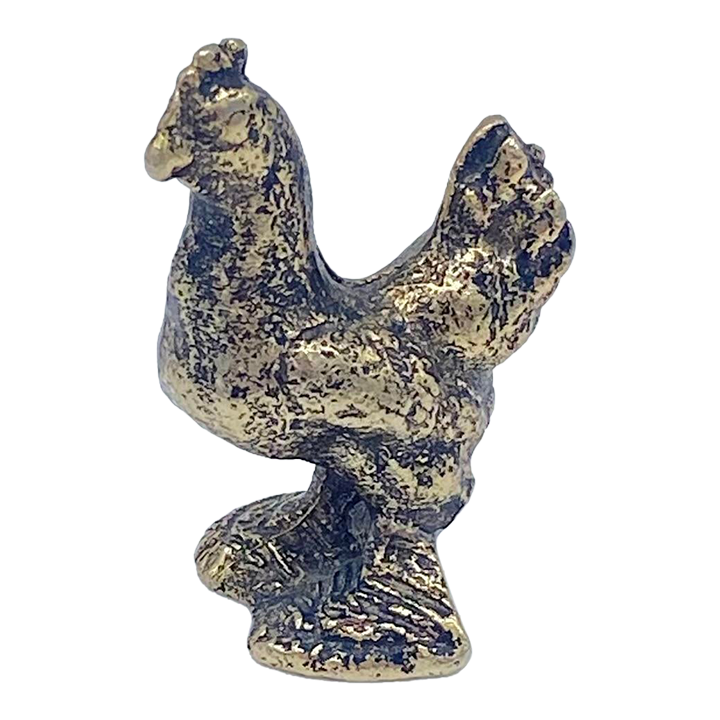 1980s Mini Brass Rooster | Chairish
