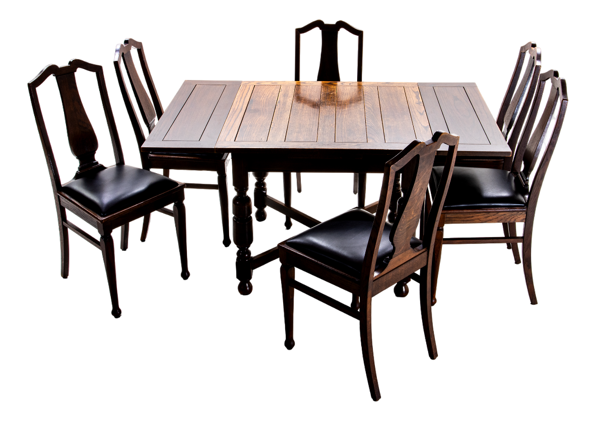 Edwardian table and chairs store
