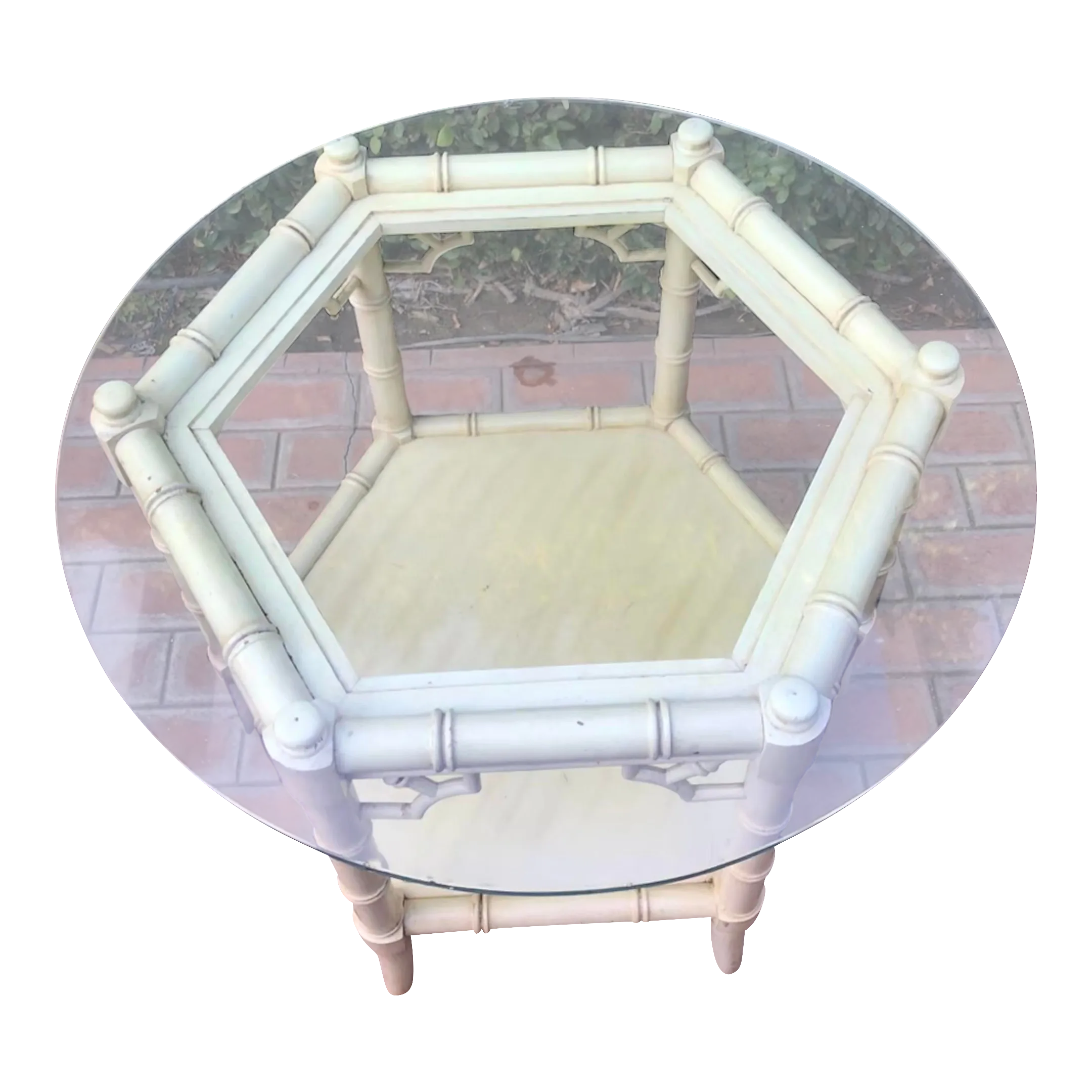 Late 20th Century Thomasville Allegro Octogonal Faux Bamboo Side Table ...