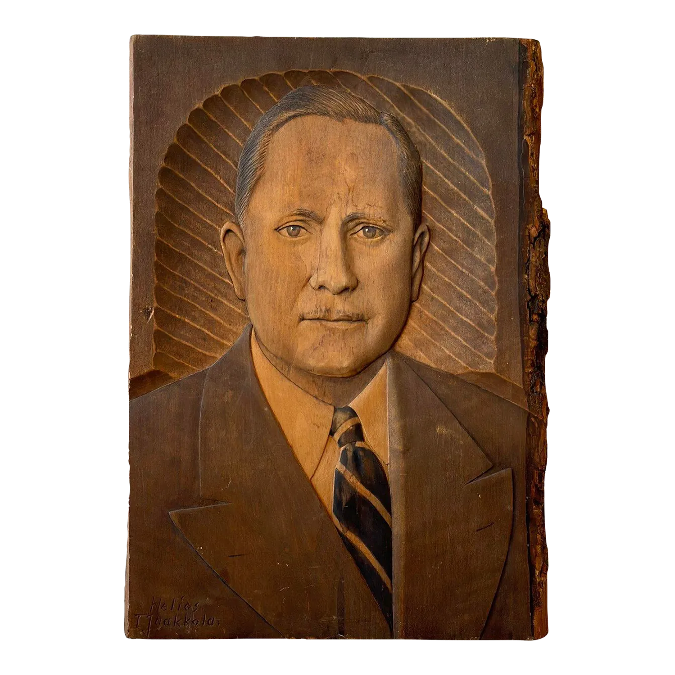 Vintage Finnish Carved Bas-Relief Portrait, Circa 1930s-40s | Chairish