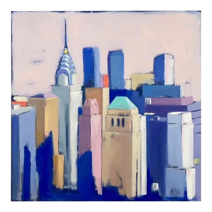 “Skyline” Contemporary Nyc Cityscape Oil Painting by Robin Koffler ...