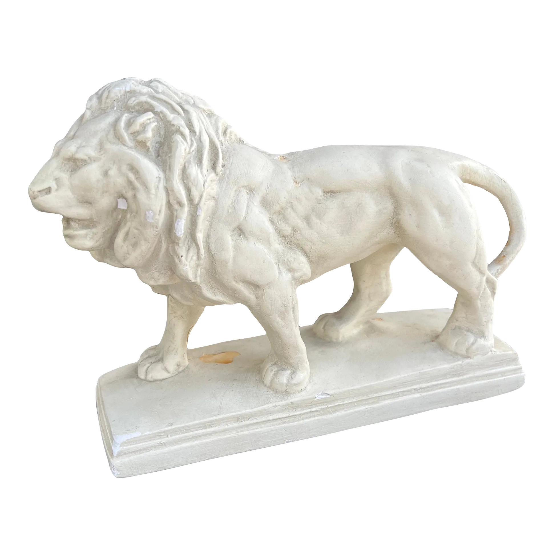 1970s White Lion Figure | Chairish