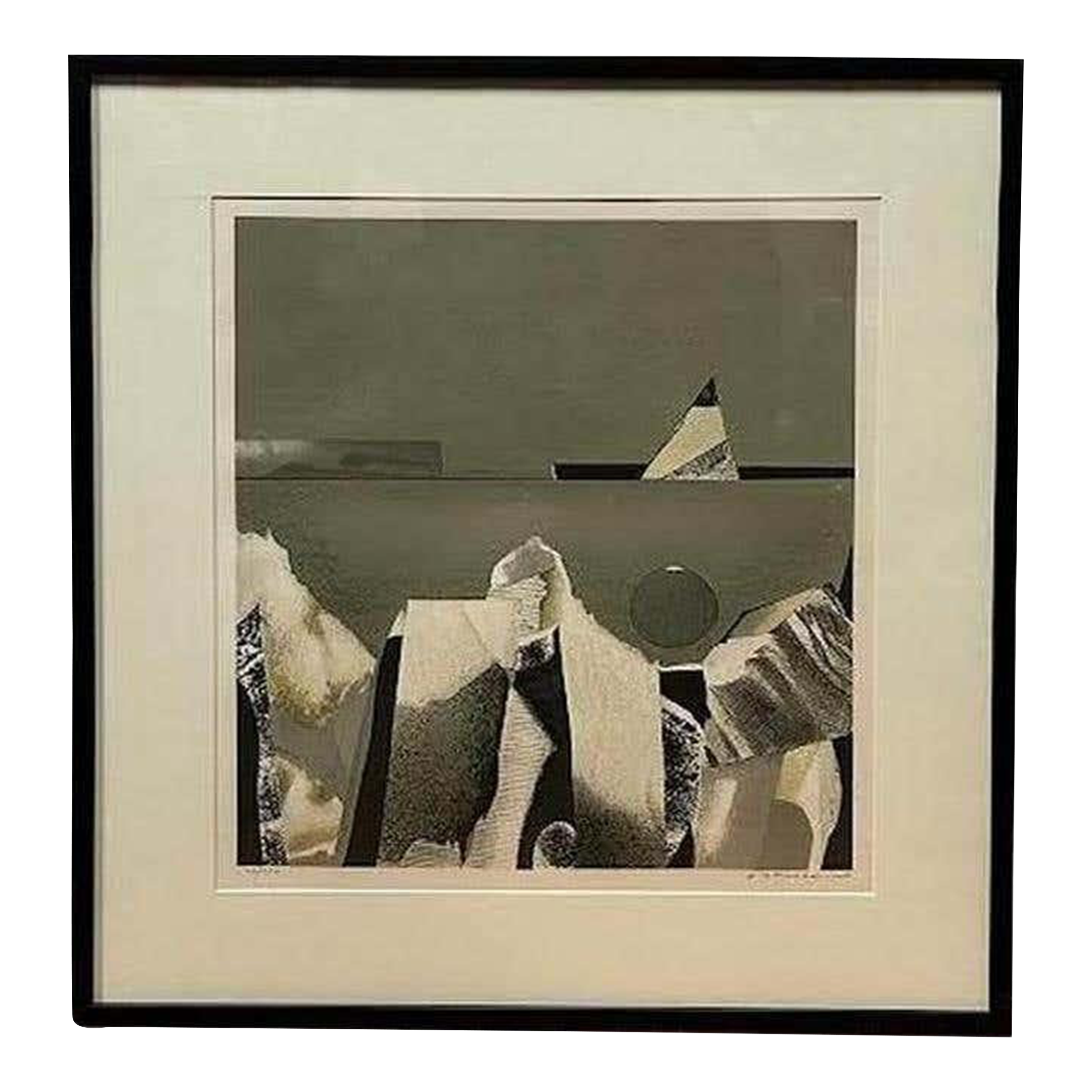 Illegible Signed Black And White Lithograph Chairish