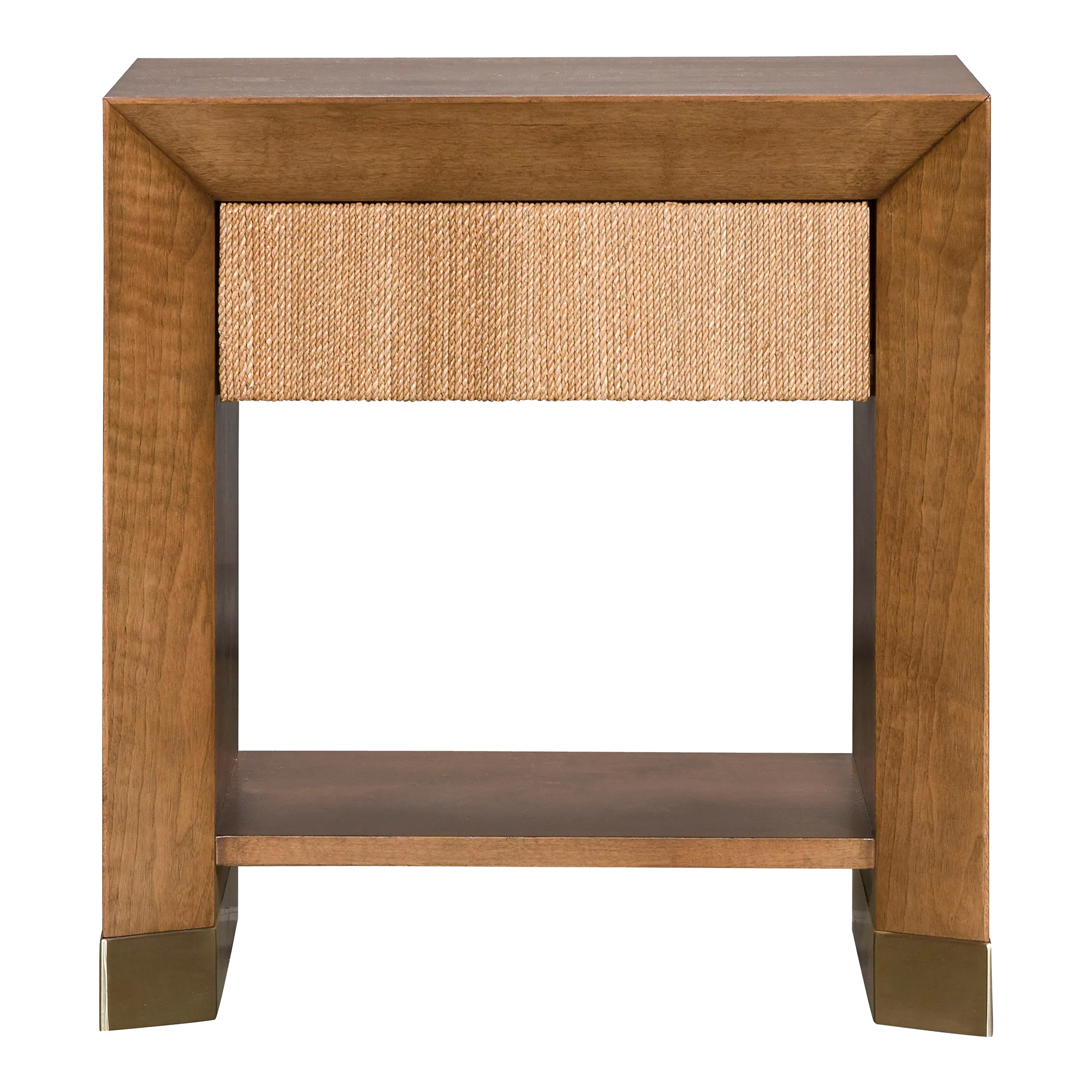 Dune Nightstand in Cavallo with Lampakanay Wrapped Drawer Faces | Chairish