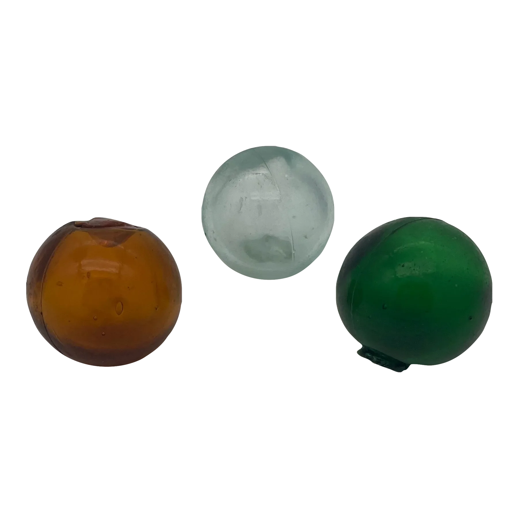 Late 19th Century Small Fishing Ball Floaters - Set of 3 | Chairish