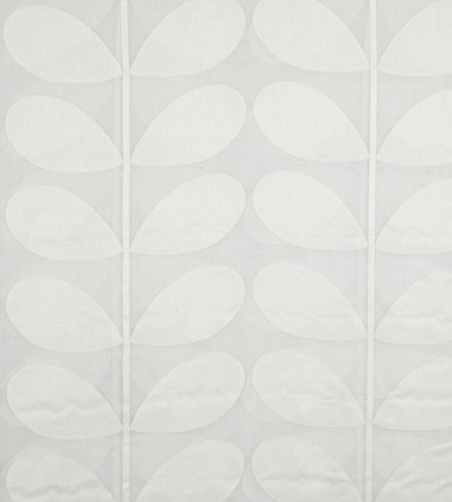 Sheer Giant Stem Fabric - Silver - Sample | Chairish