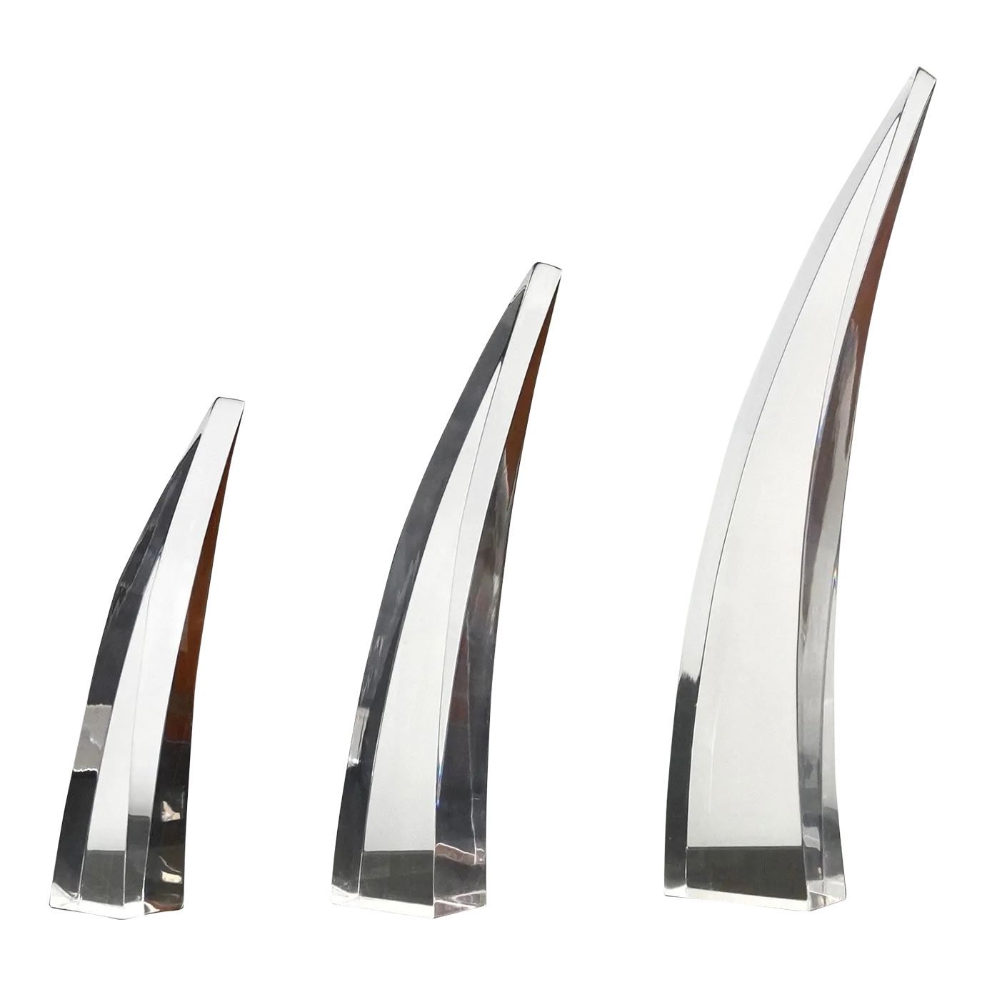 1960’s Mid-Century Modern Lucite Sculptures - Set of Three | Chairish