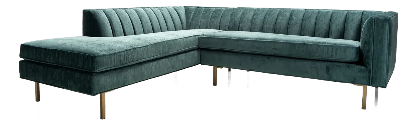 Hollywood Regency Style "Channel" Sectional Sofa Custom | Chairish