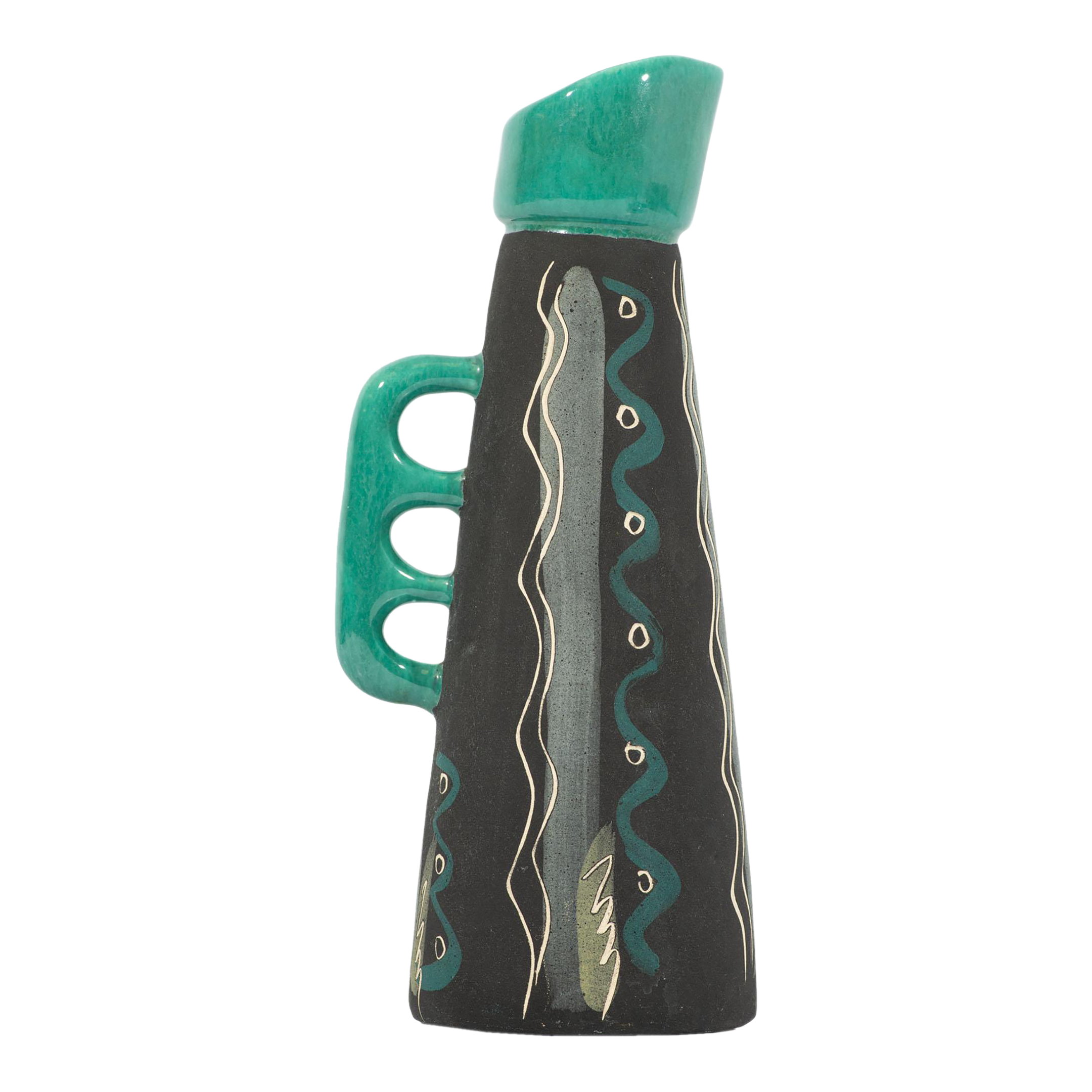 Charles and Alice Smith Chalice California Pottery Pitcher | Chairish