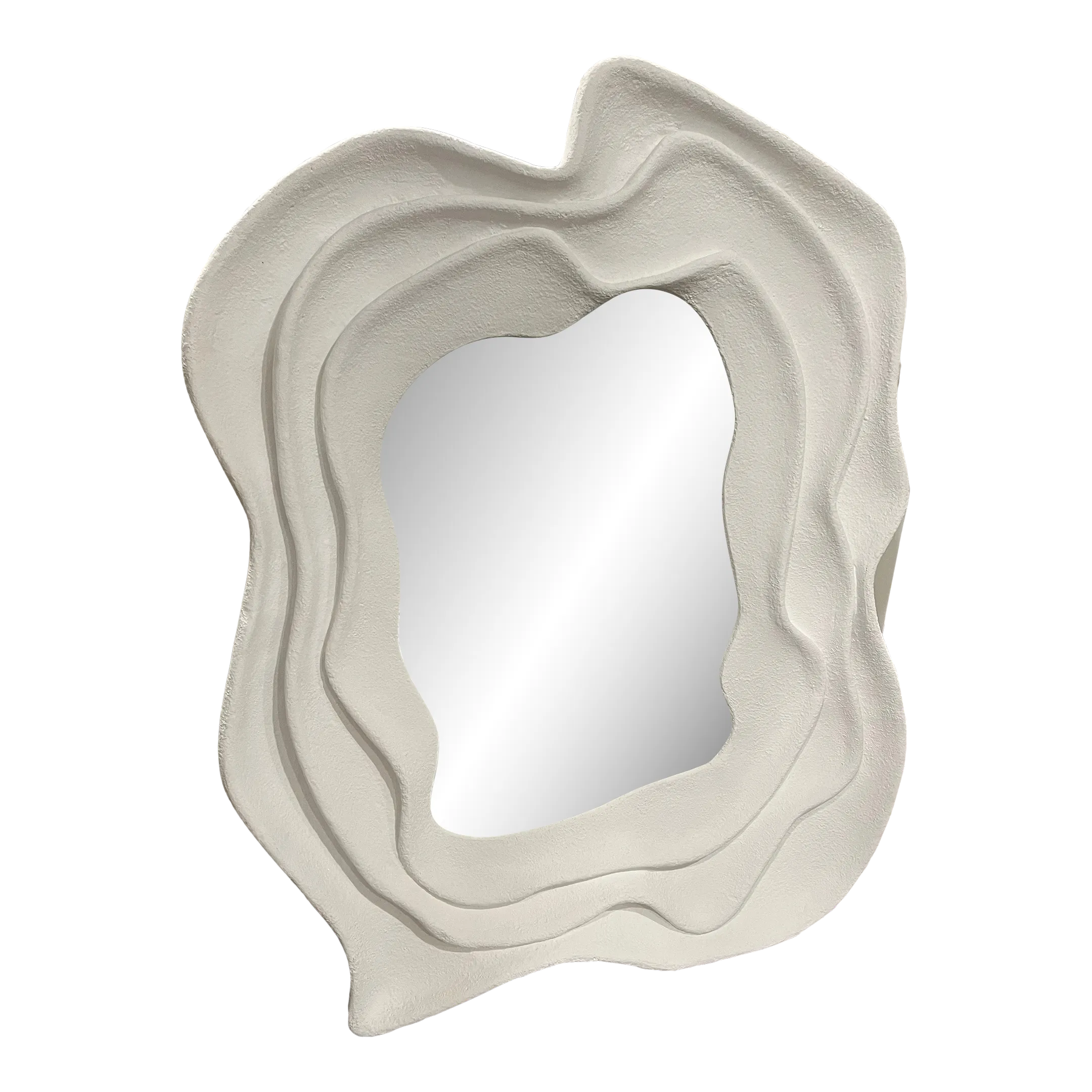 Contemporary Palecek Plaster Mirror | Chairish