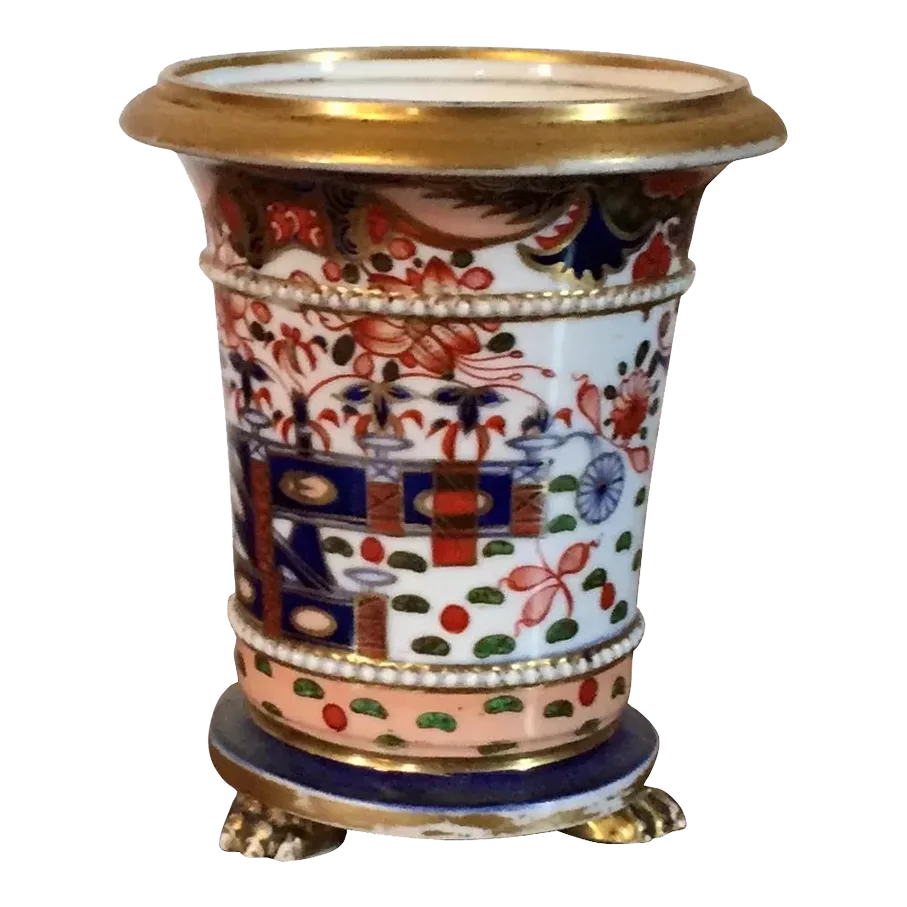 1810 English Regency Spode 967 Imari Porcelain Vase with Animal Paw ...