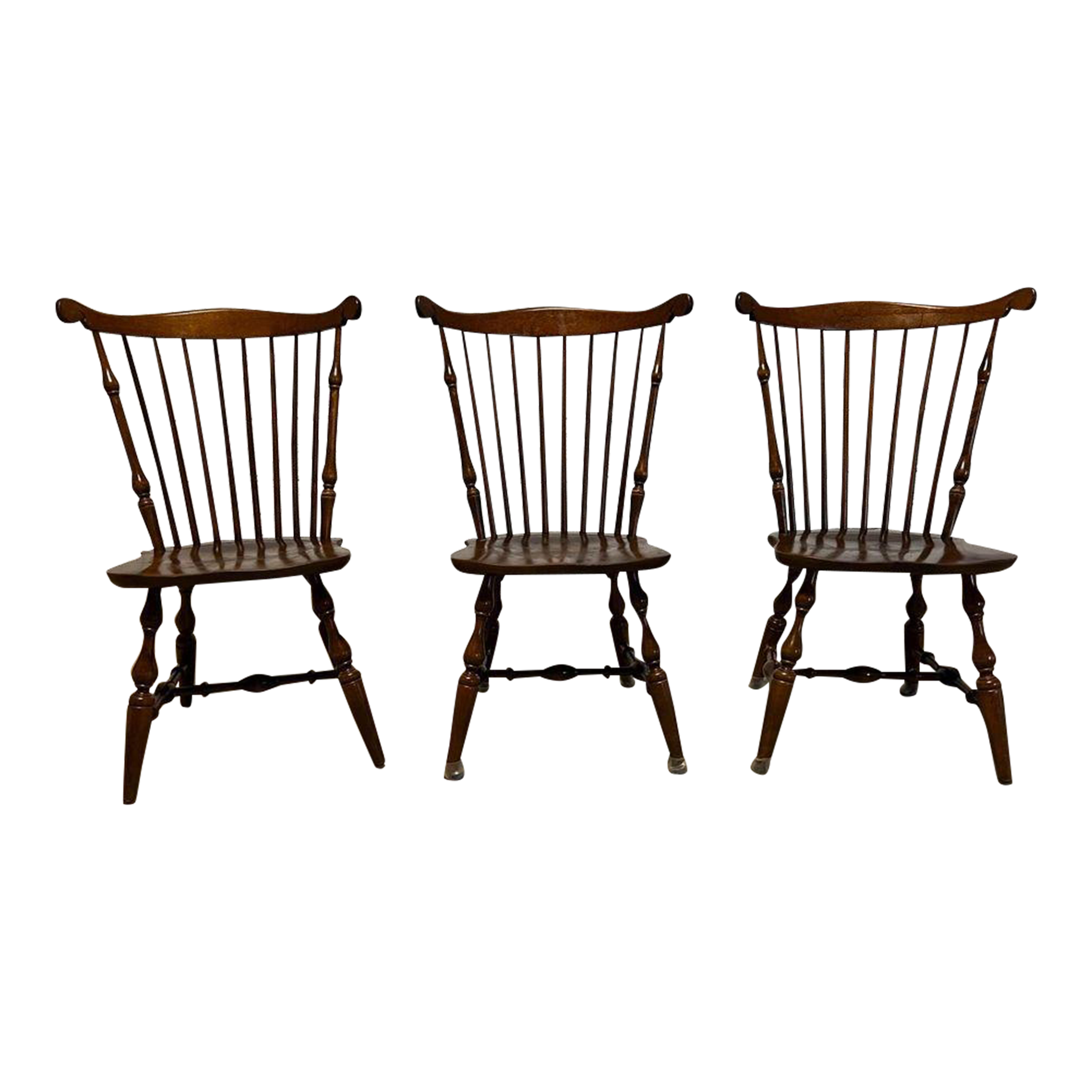 Mid 20th Century Set of Three Nichols Stone Furniture Bowl Back Solid ...