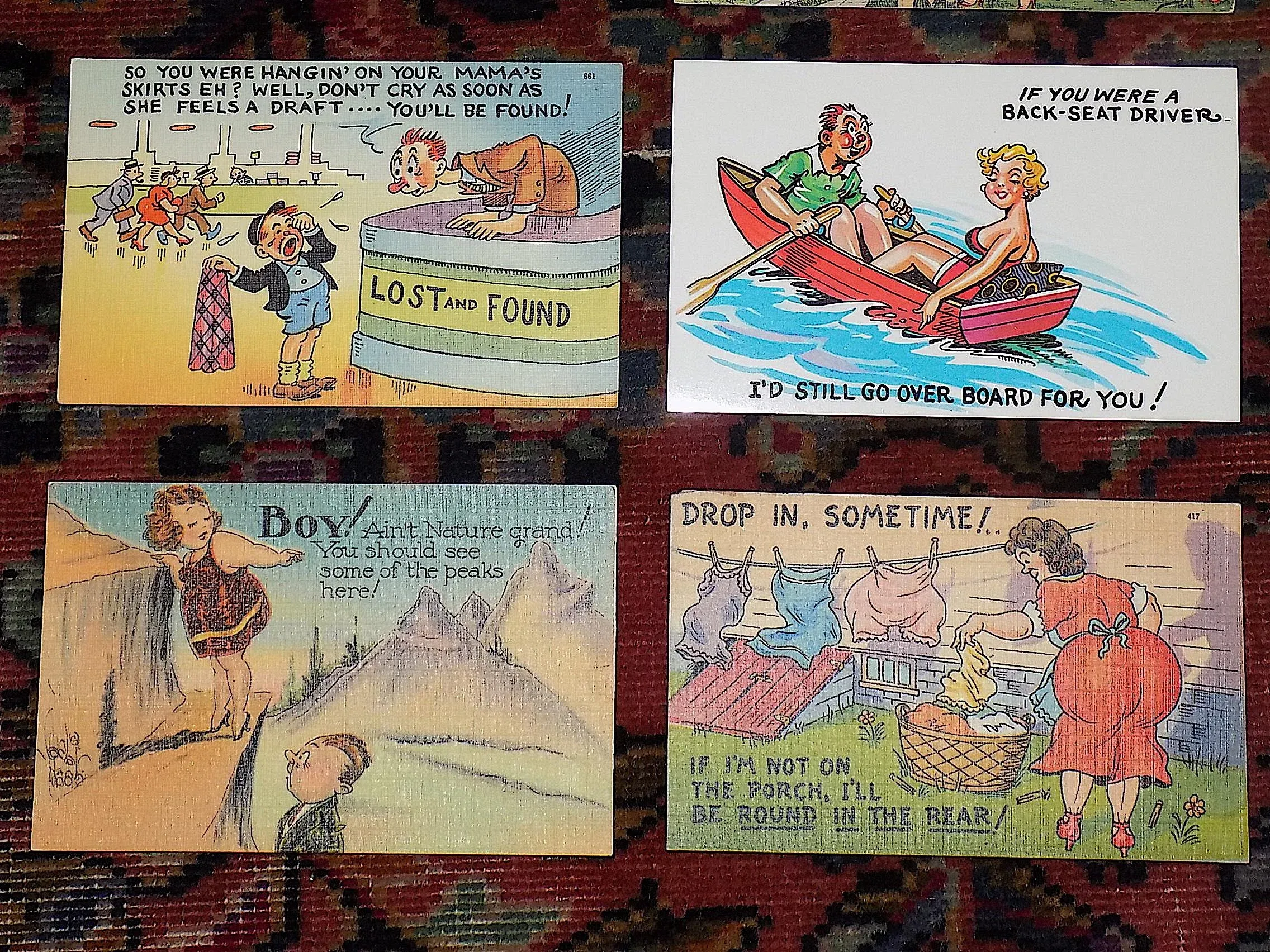 funny beach postcards